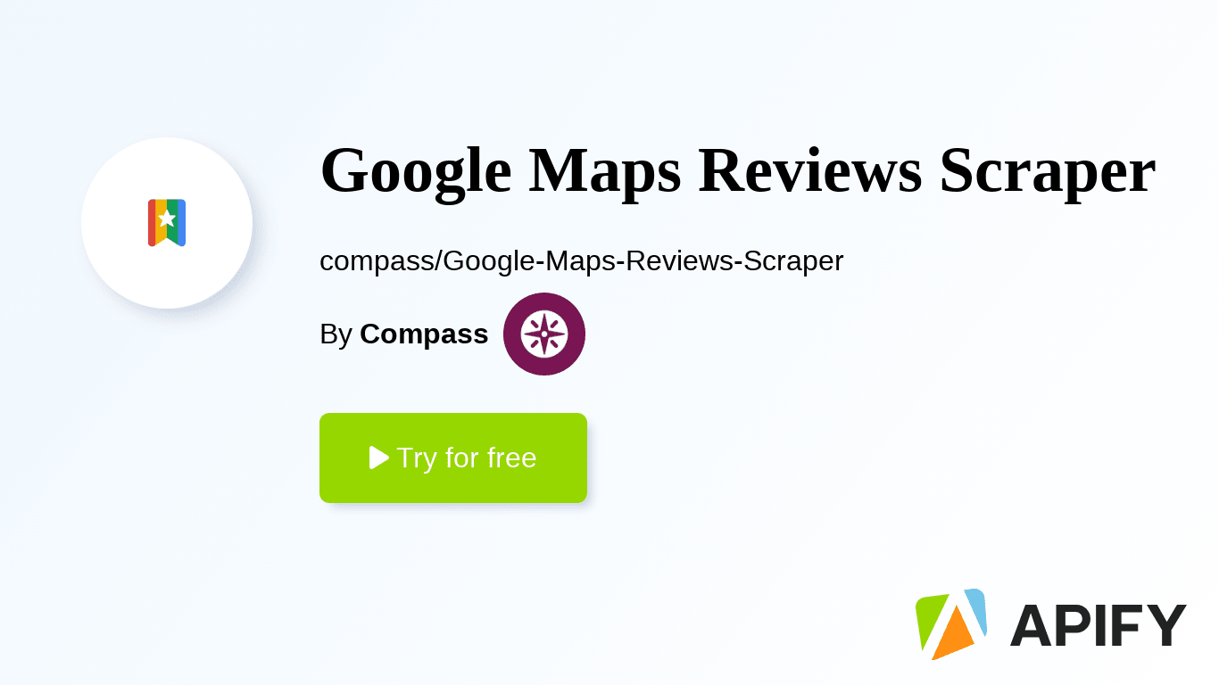 Google Maps Reviews Scraper · Apify