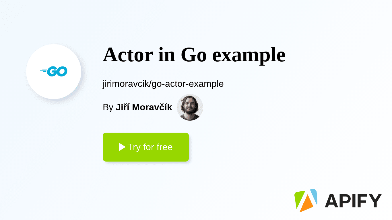 Actor in Go example · Apify