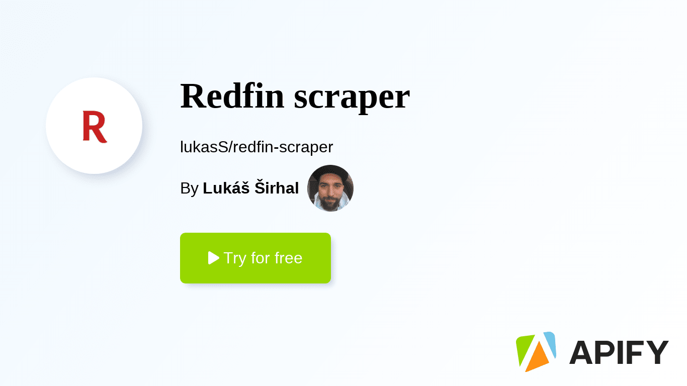 Redfin crawler · Apify