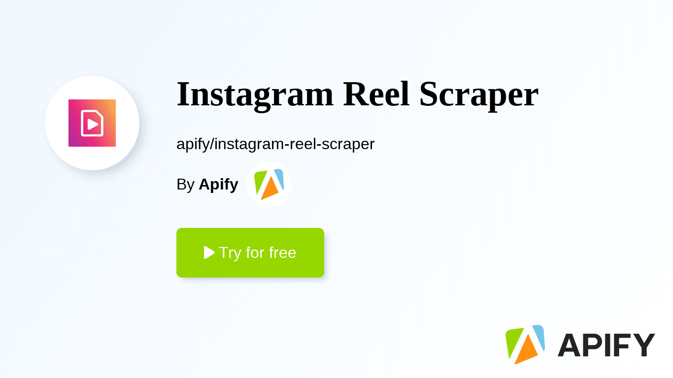 Input · Free Instagram Post Scraper · Apify