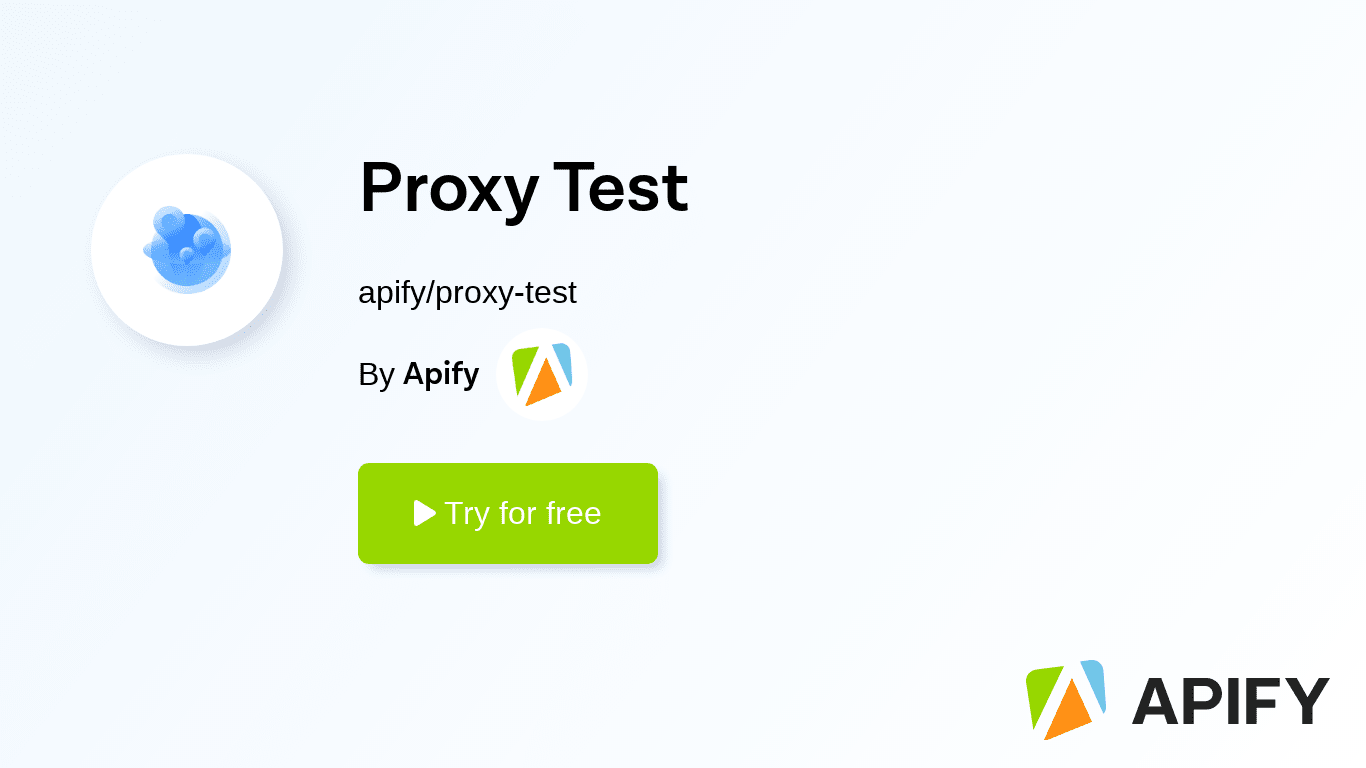 Proxy Test · Apify