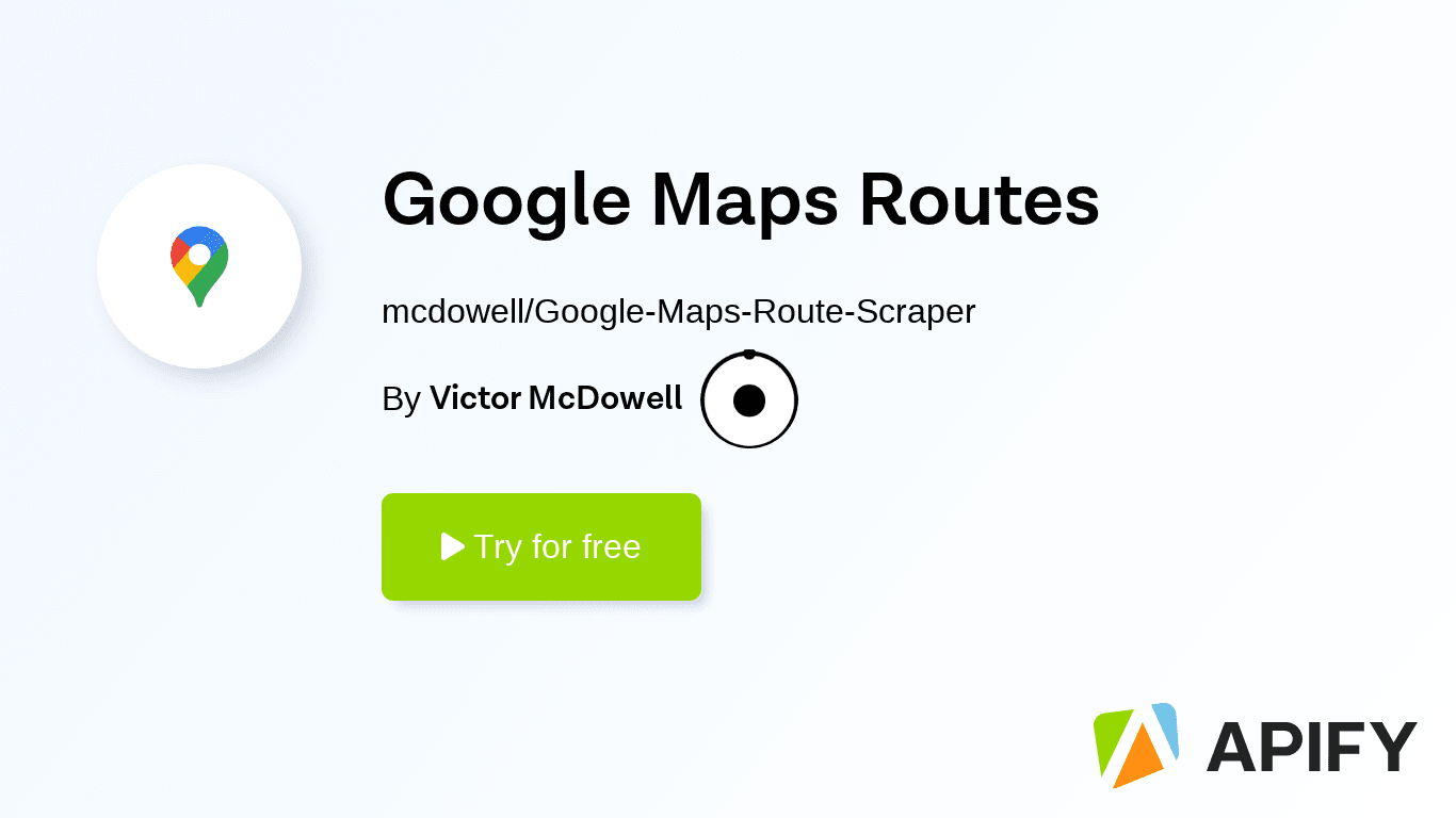 Google Maps Routes · Apify