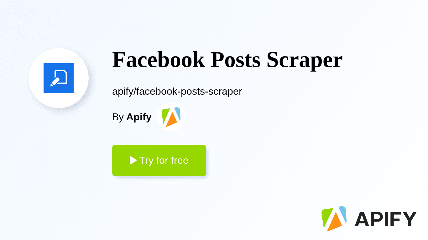 📝 Facebook Posts Scraper · Apify