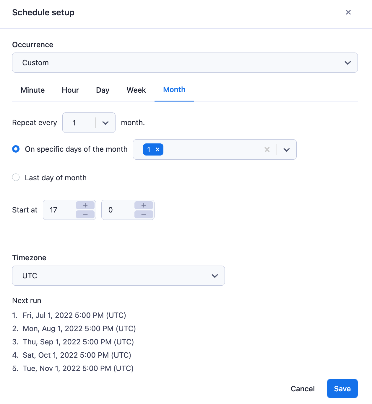 Brand new UI for creating schedules! · Change log · Apify