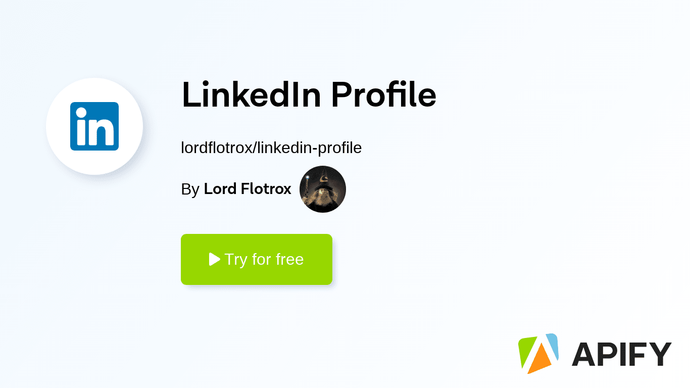 LinkedIn Profile · Apify