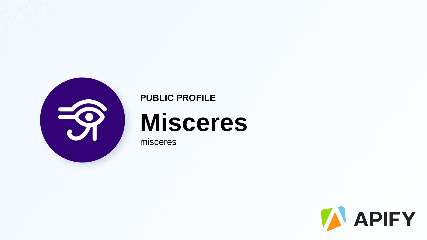 misceres (Misceres) · Apify