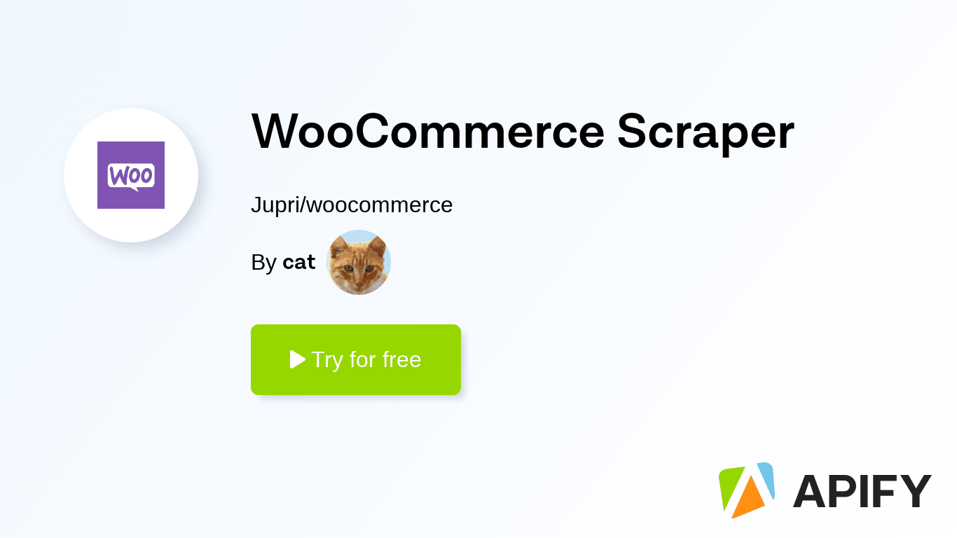 WooCommerce Scraper · Apify