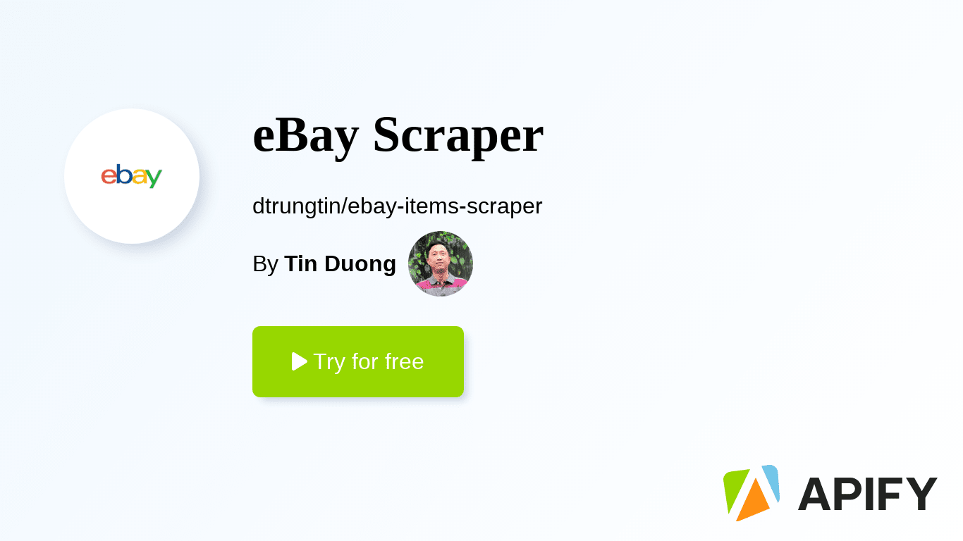 eBay Scraper · Apify