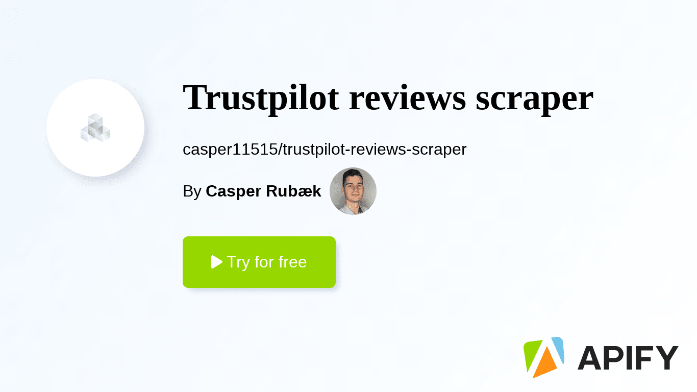 Trustpilot reviews scraper · Apify