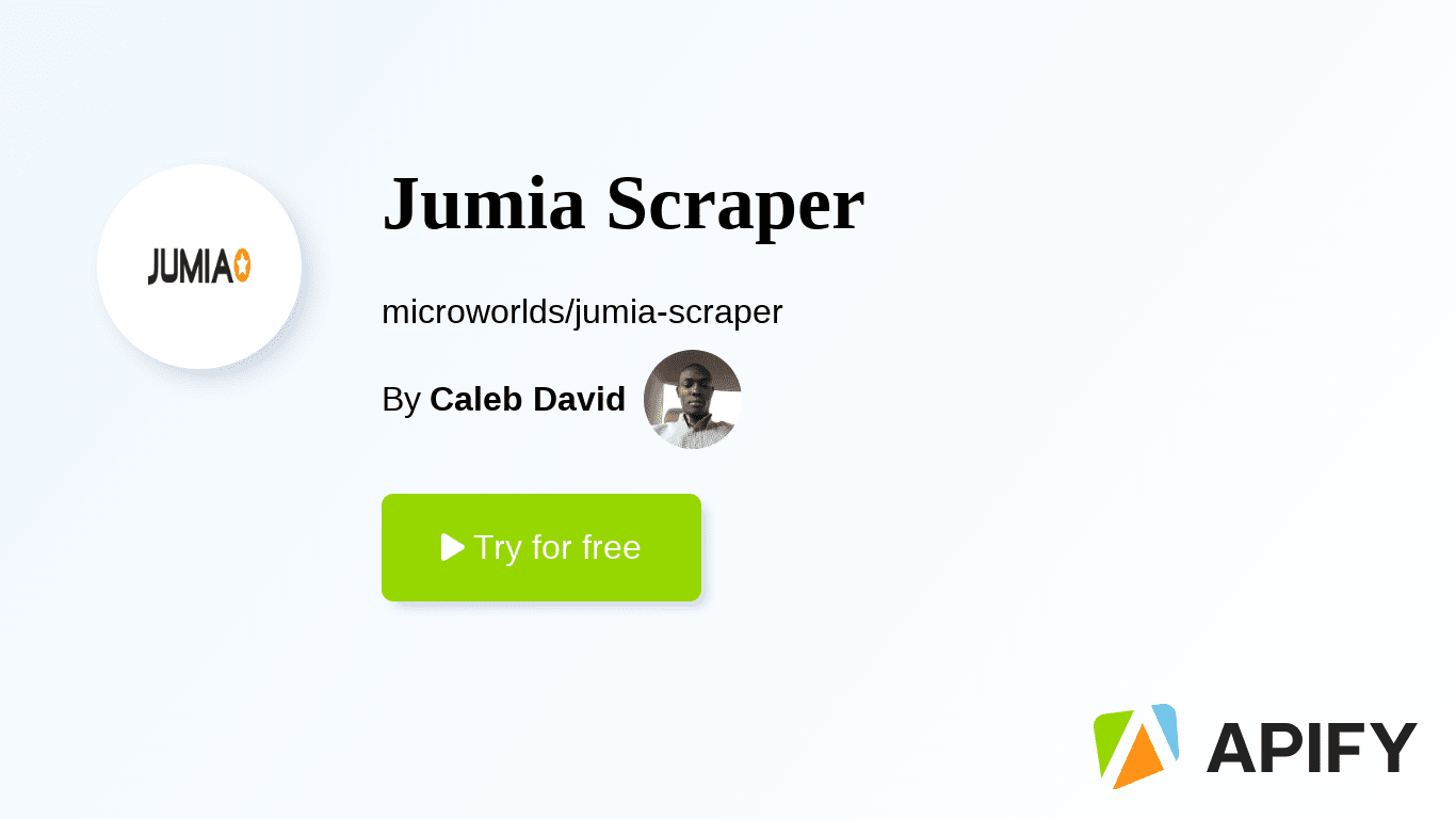 Jumia Scraper · Apify