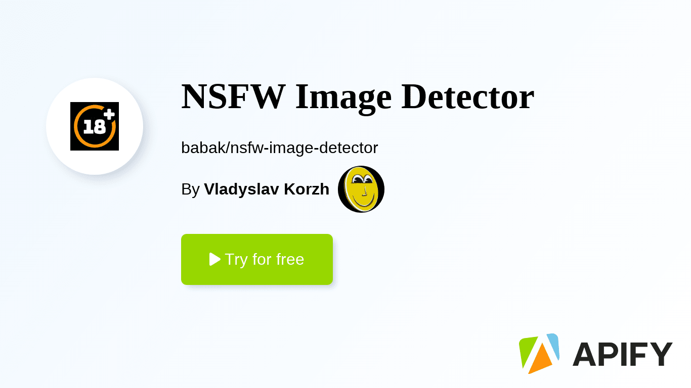 NSFW Image Detector · Apify