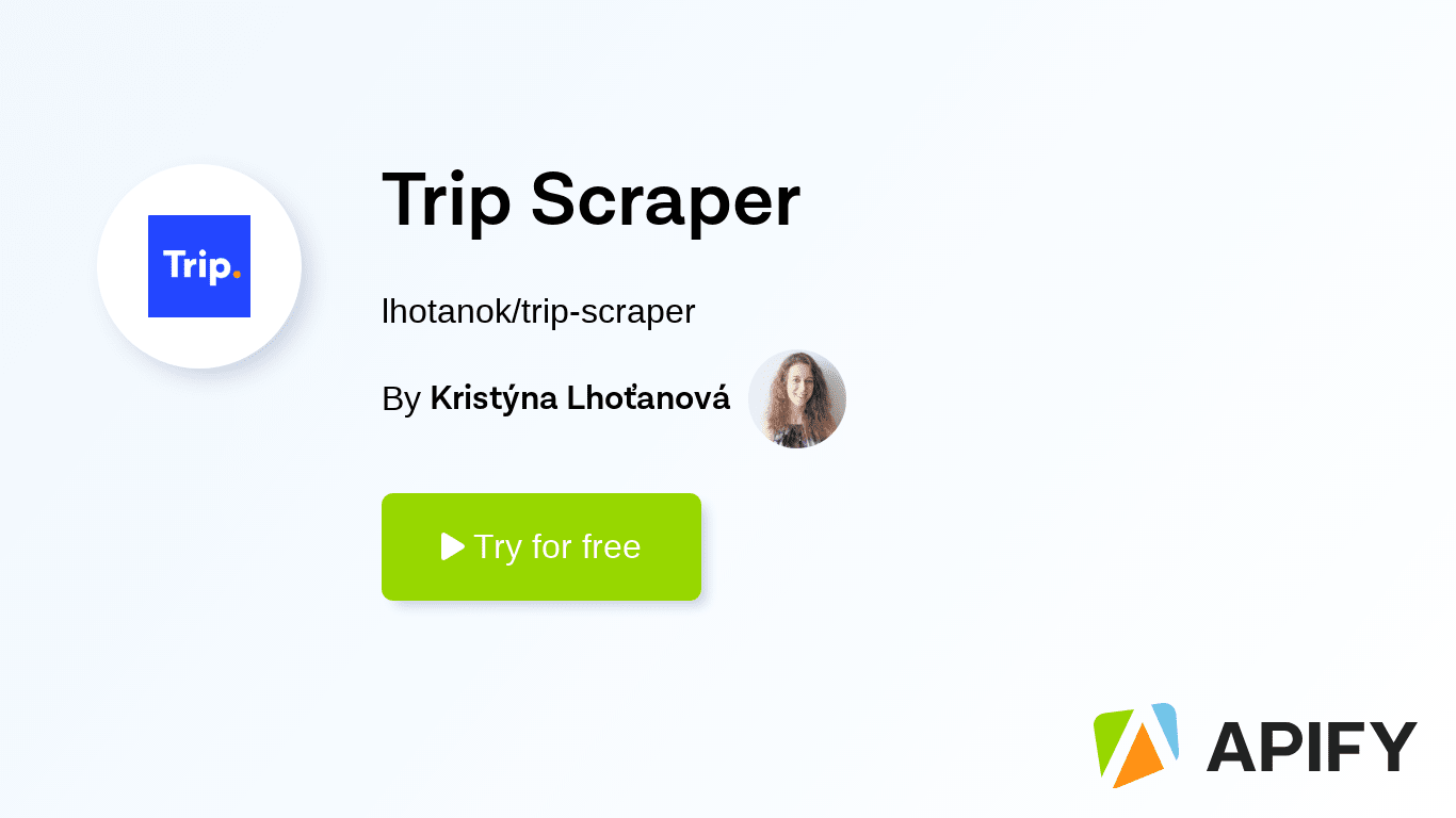 Trip Scraper · Apify