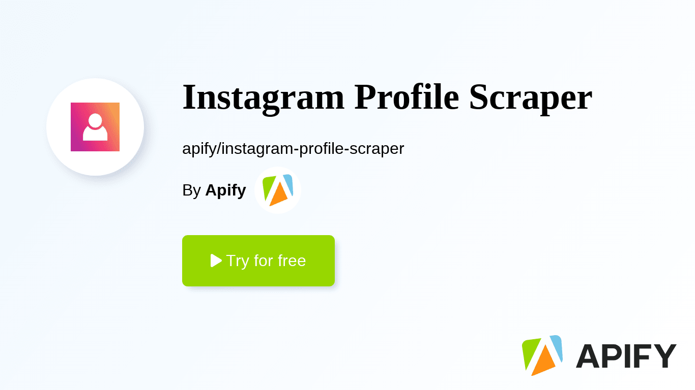 Instagram Profile Scraper · Apify
