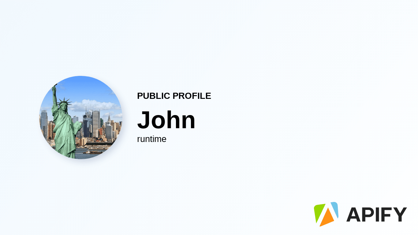 runtime (John) · Apify