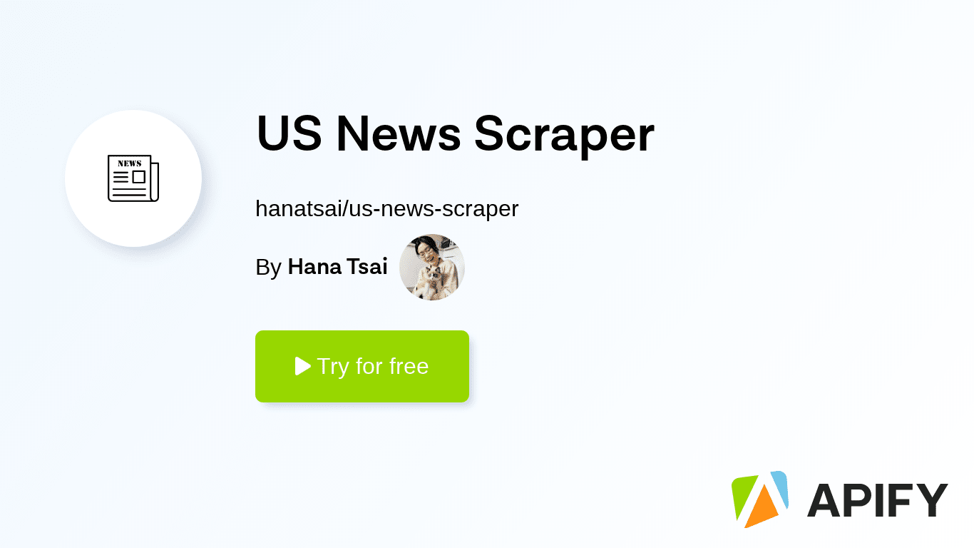 US News Scraper · Apify