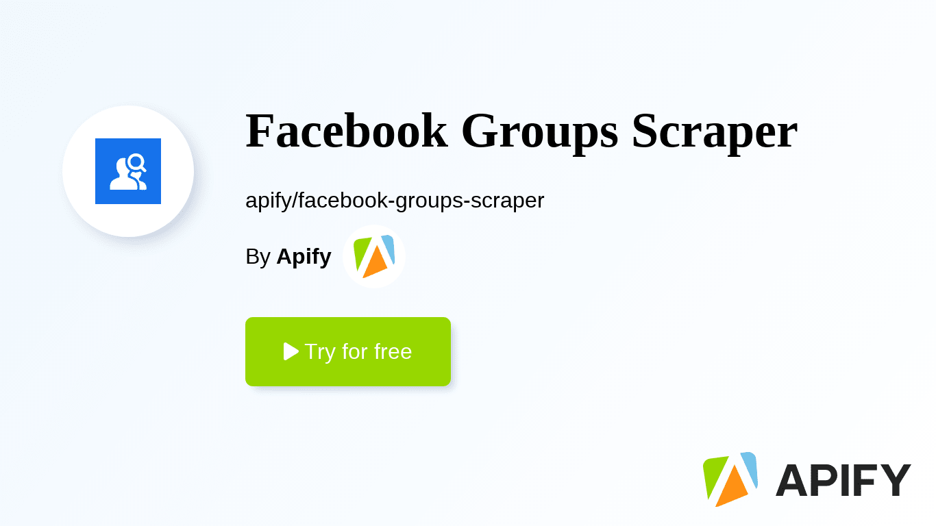 👥 Facebook Groups Scraper · Apify