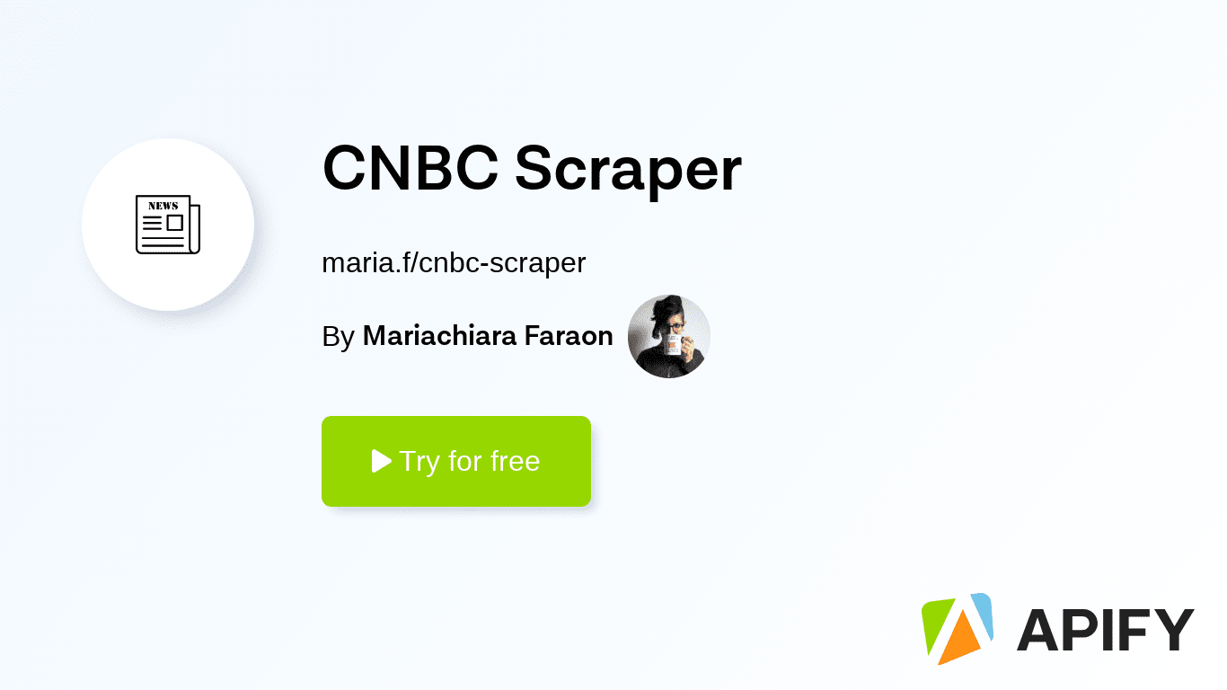 CNBC Scraper · Apify