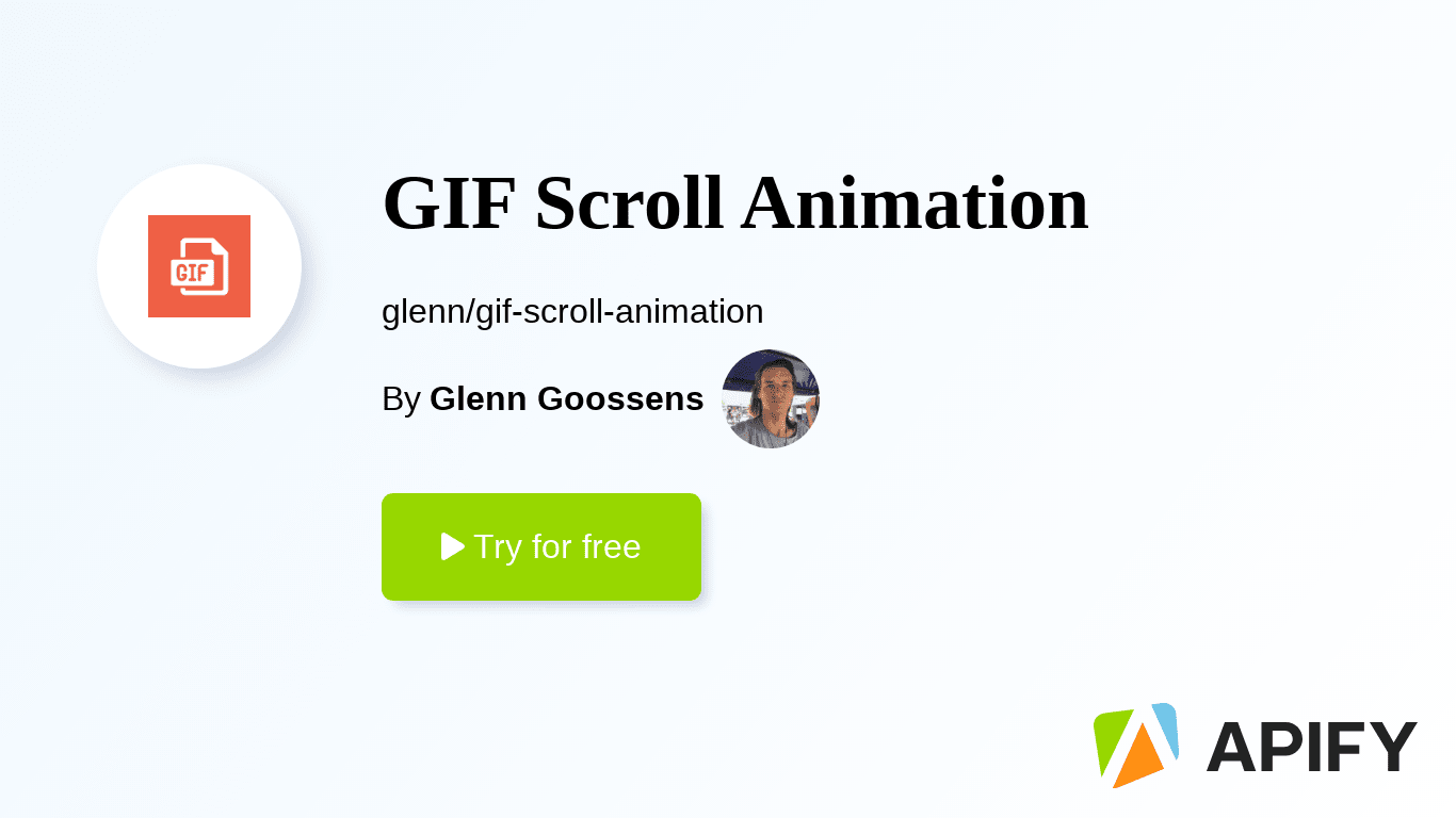 Create animated GIFs of any scrolling web page · Apify