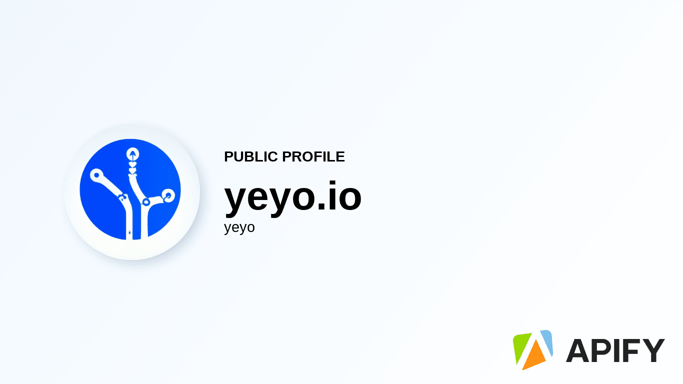 yeyo (yeyo.io) · Apify