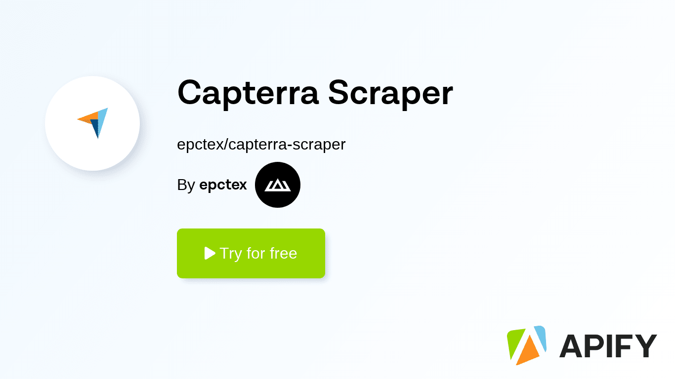 Capterra Scraper · Apify