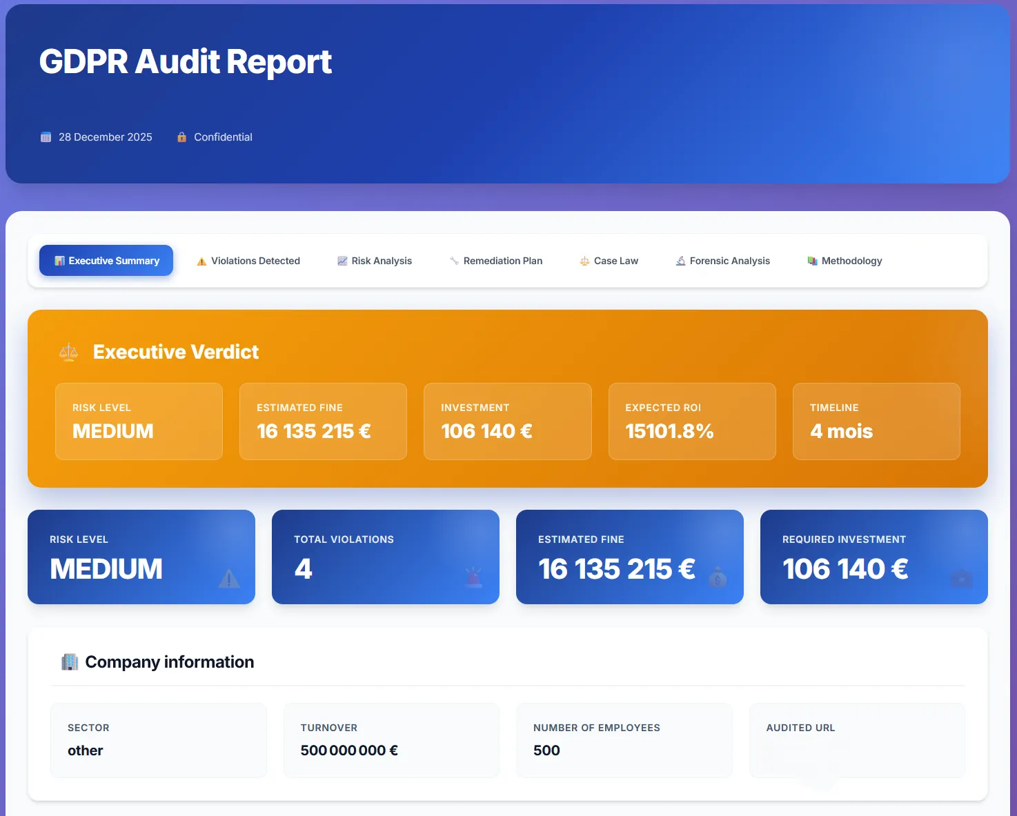 RGPD_PRO - GDPR Compliance Scanner with Fine Estimates · Apify