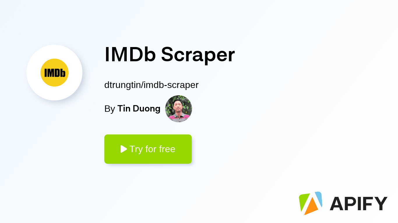 IMDb Scraper · Apify