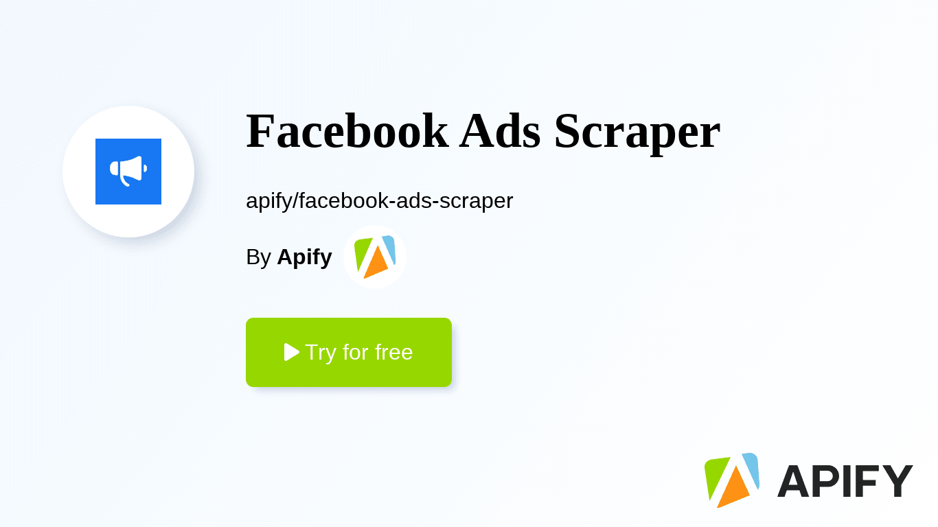 Facebook Ads Scraper · Apify